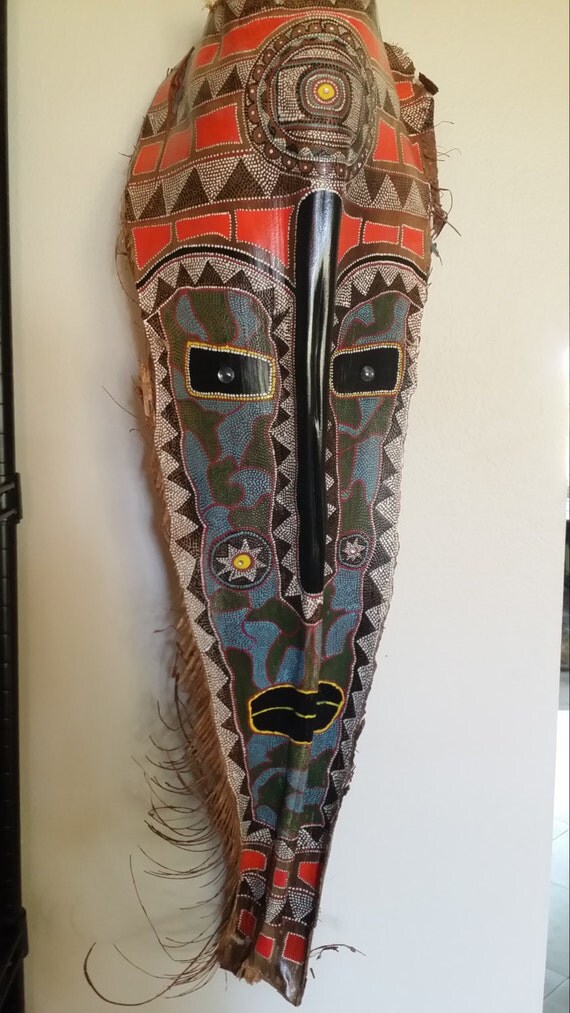 Palm Frond Mask by LeslieFlynnArt on Etsy