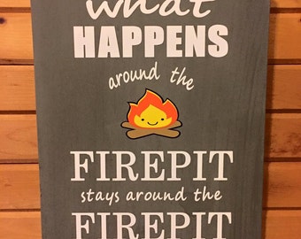 Fire pit sign | Etsy