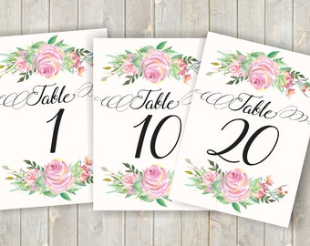 Unique flower table number related items | Etsy