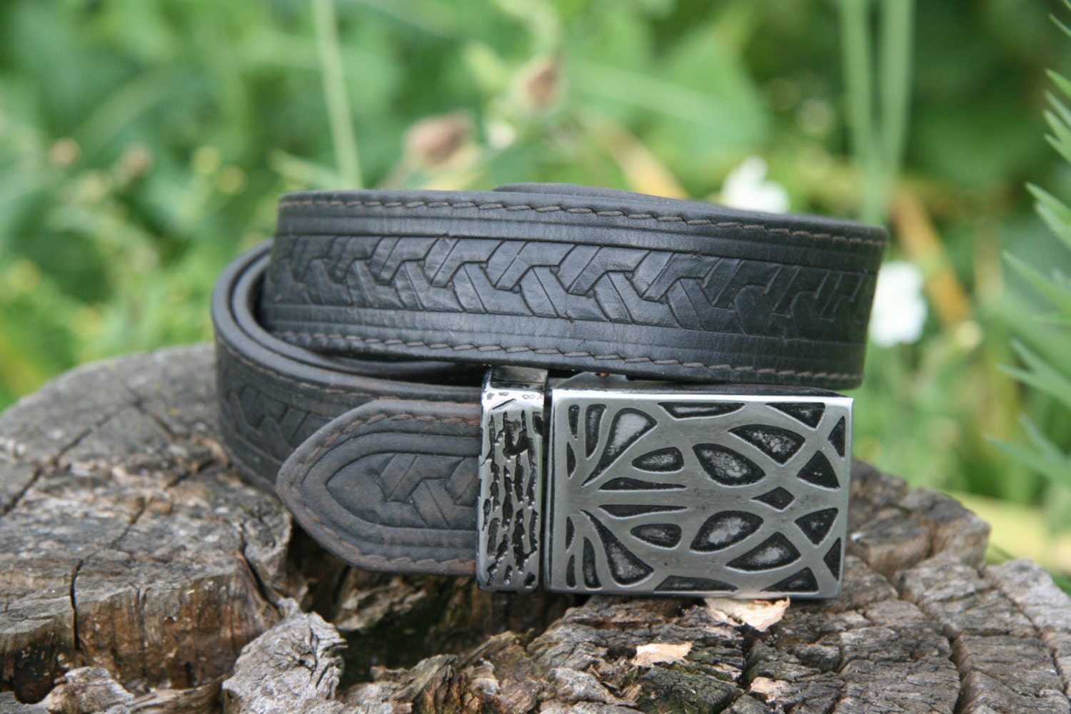 Simple Belt Buckle Stainless Steel Black Leather By Woolgammi simple-belt-buckle-stainless-steel-black-leather-by-woolgammi