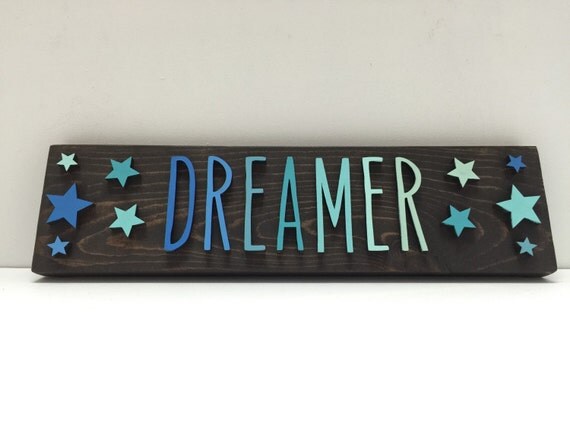 Dreamer custom wood sign by EarthandAsh on Etsy