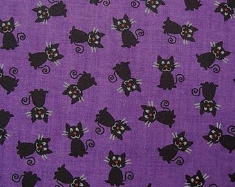Cat print fabric | Etsy