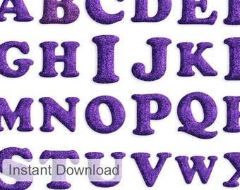 Purple alphabet | Etsy