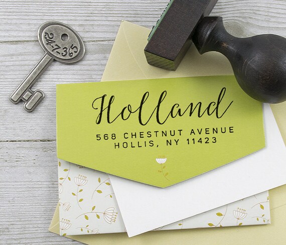 Beautiful Calligraphy Self Inking or Wood Stamp Modern