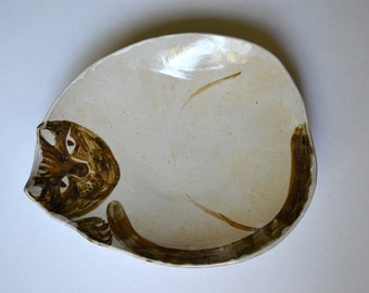 Painted ceramic cat | Etsy