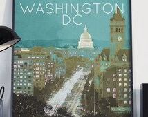 Popular items for washington dc poster on Etsy