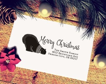 Unique cute address stamp related items | Etsy