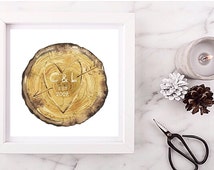 Unique carved initials tree related items | Etsy