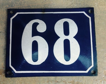 Enamel house numbers | Etsy