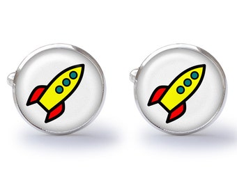 Rocket cufflinks | Etsy