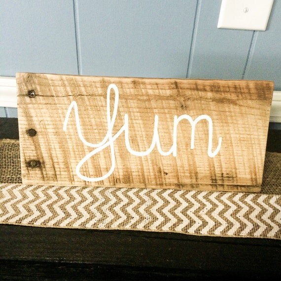 Yum Sign by CraftingUpCuteness on Etsy