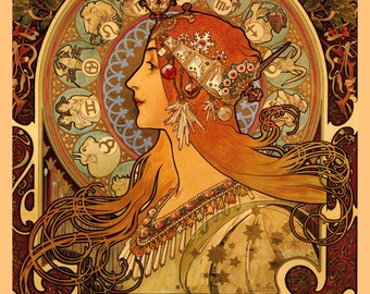 Mucha Dance Fashionable Lovely Lady Dancing by HeritagePosters
