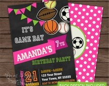 Popular items for girls sports party on Etsy