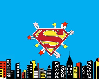 Superhero backdrop | Etsy