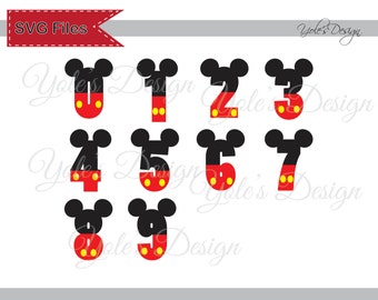 Números mickey mouse | Etsy