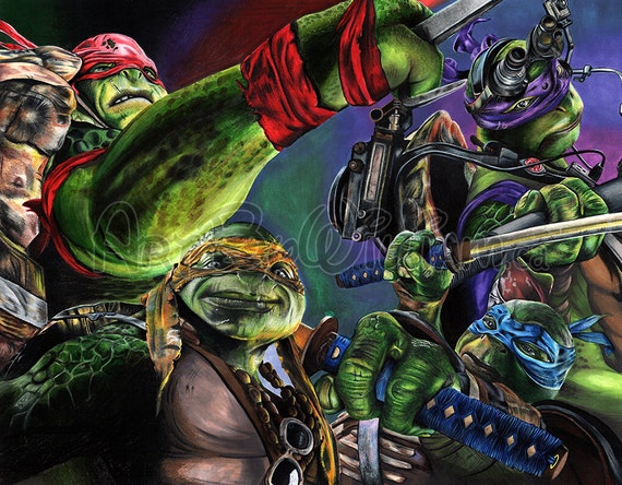 Items similar to Teenage Mutant Ninja Turtles, Collage Print on Etsy