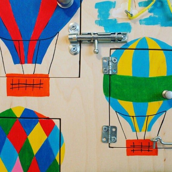 Busy Board Balloons Activity Board Sensory by Woodledoodleshop