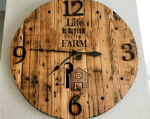 Popular items for farmhouse clock on Etsy