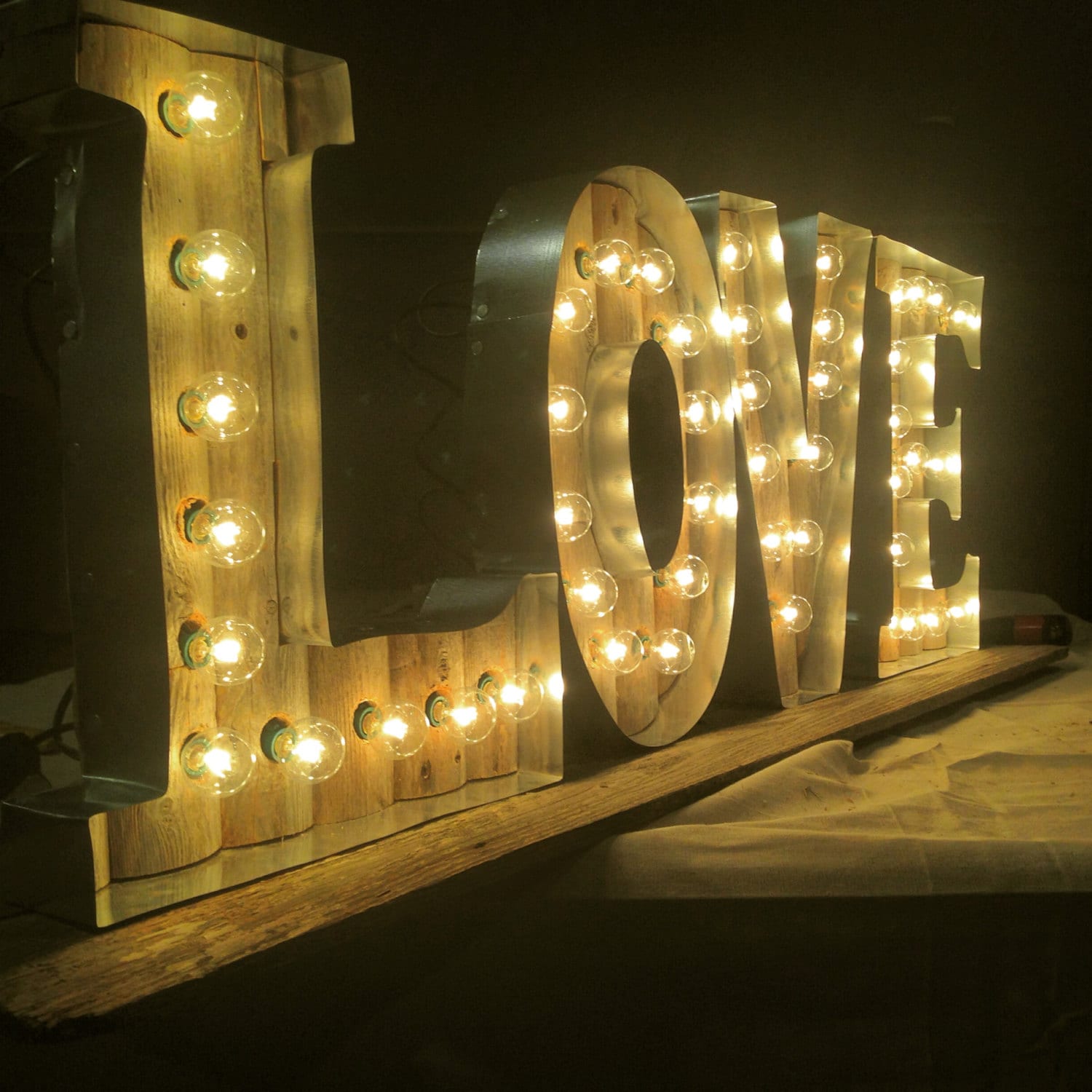 Handcrafted Light-Up LOVE Sign