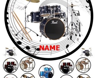 Drums cake topper | Etsy