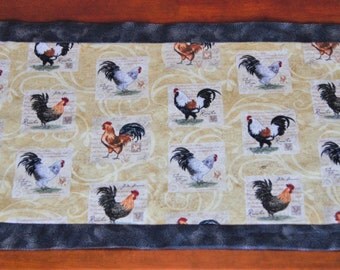Rooster table runner | Etsy