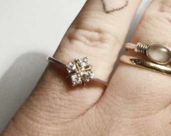 Dainty diamond ring | Etsy