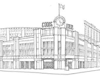 Print: Duke University Chapel Durham NC Pen and Ink