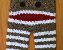Popular items for sock monkey pants on Etsy