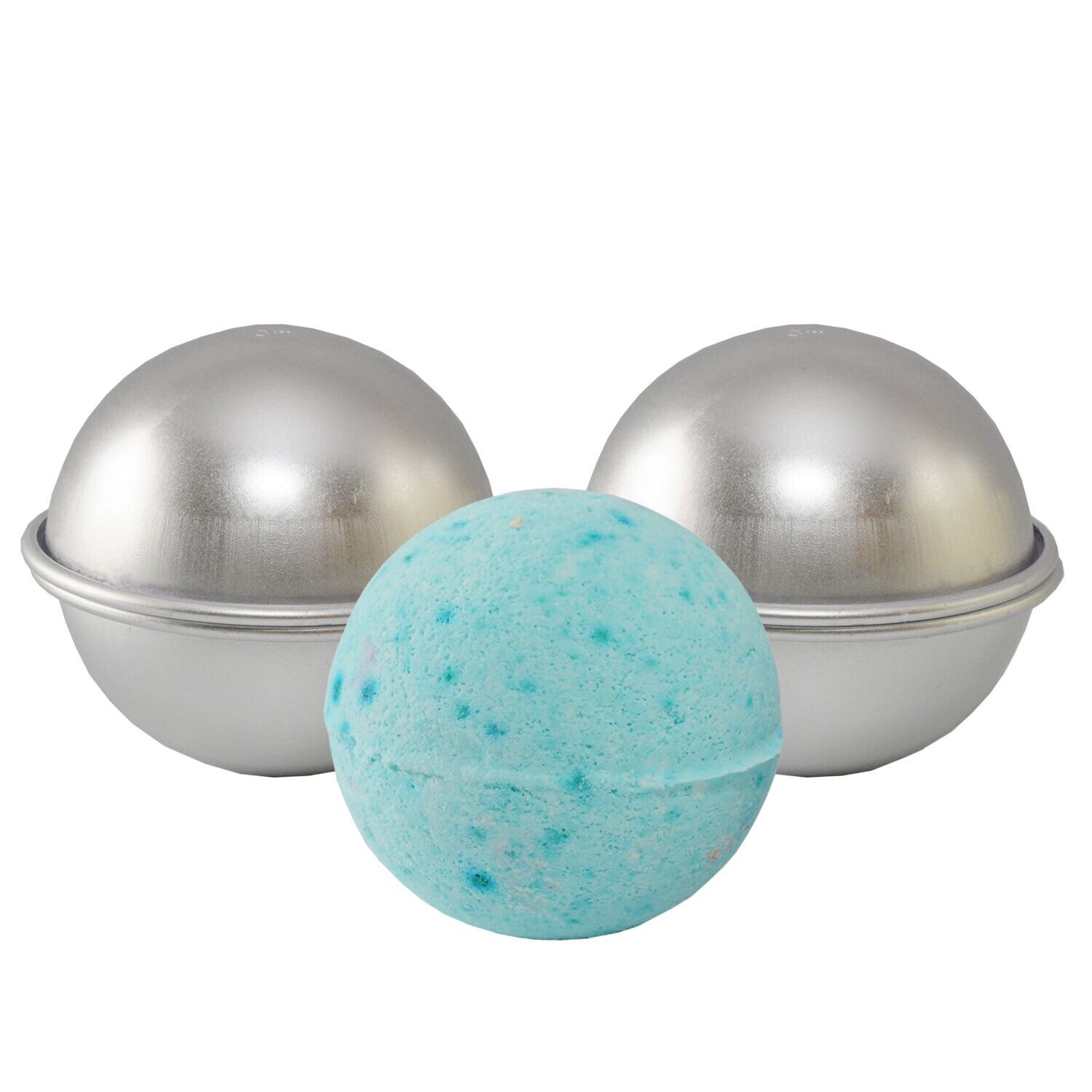 Metal Bath Bomb Mold DIY 2 Molds 4 pieces 2.55