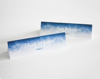 Unique watercolor name card related items | Etsy