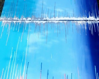 Items similar to Multi-layer acrylic abstract drip painting. on Etsy