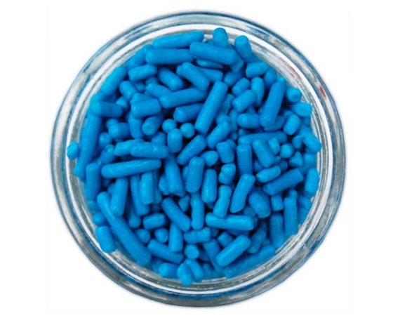 Sky Blue Jimmies bright sky blue sprinkles for decorating