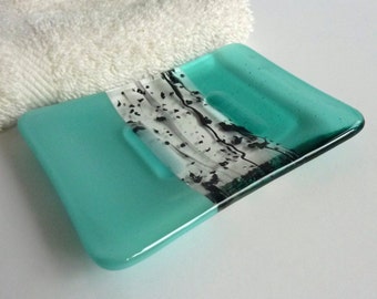 Items similar to tide pool Soap Dish: aqua teal crackle 3 holes hm ...