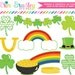 St. Patricks Day Clipart Shamrock Clip Art Commercial Use