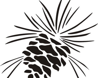 Pine cone stencil | Etsy