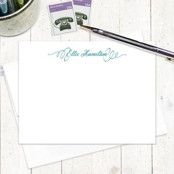 personalized note card set PERFECTLY ELEGANT set of 12