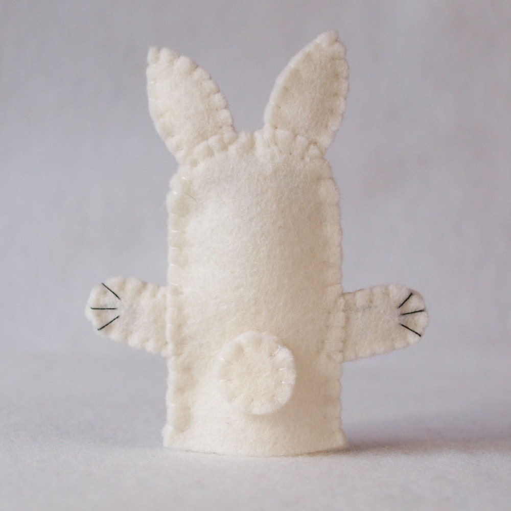 Fieltro de conejo marioneta animal títeres de por KendrickStorytime