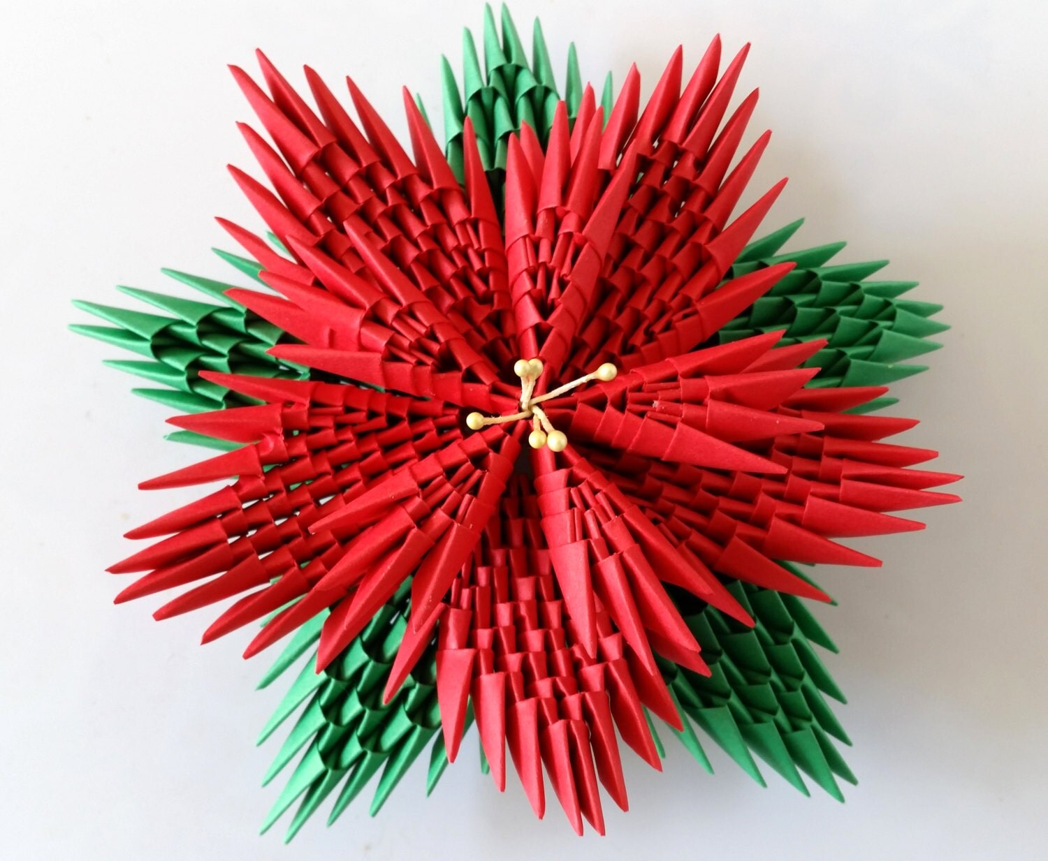 3d origami Poinsettia small