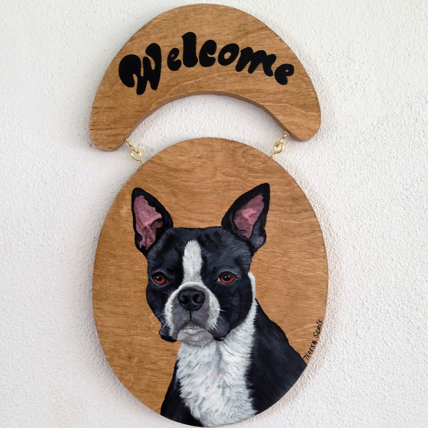 Welcome Sign,Boston Terrier Welcome Sign,Boston Terrier,Dog Welcome ...