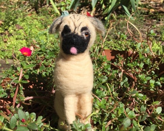 Felt pug | Etsy