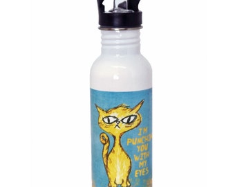 Cat water bottle | Etsy