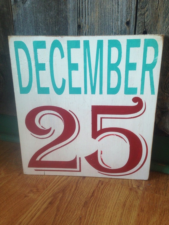 Items similar to December 25 Hand Painted Christmas Decoration, 25th ...