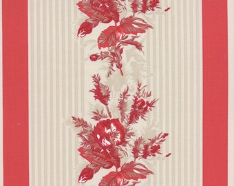 Items similar to Woven Ticking by Moda Fabrics, American Banner Rose by ...