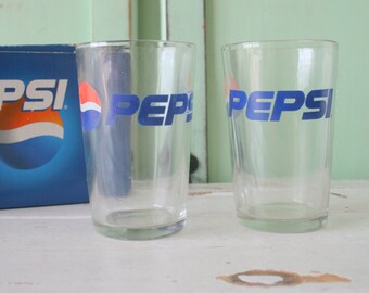 Unique vintage pepsi glass related items | Etsy