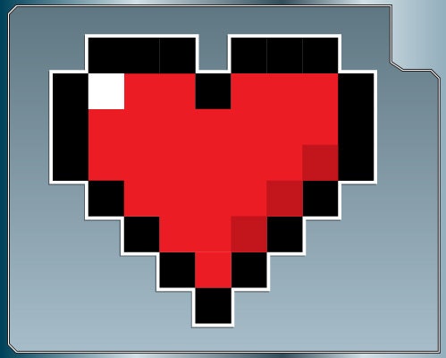 HEART Sprite from the Legend of Zelda 8Bit Life by DecalNinja