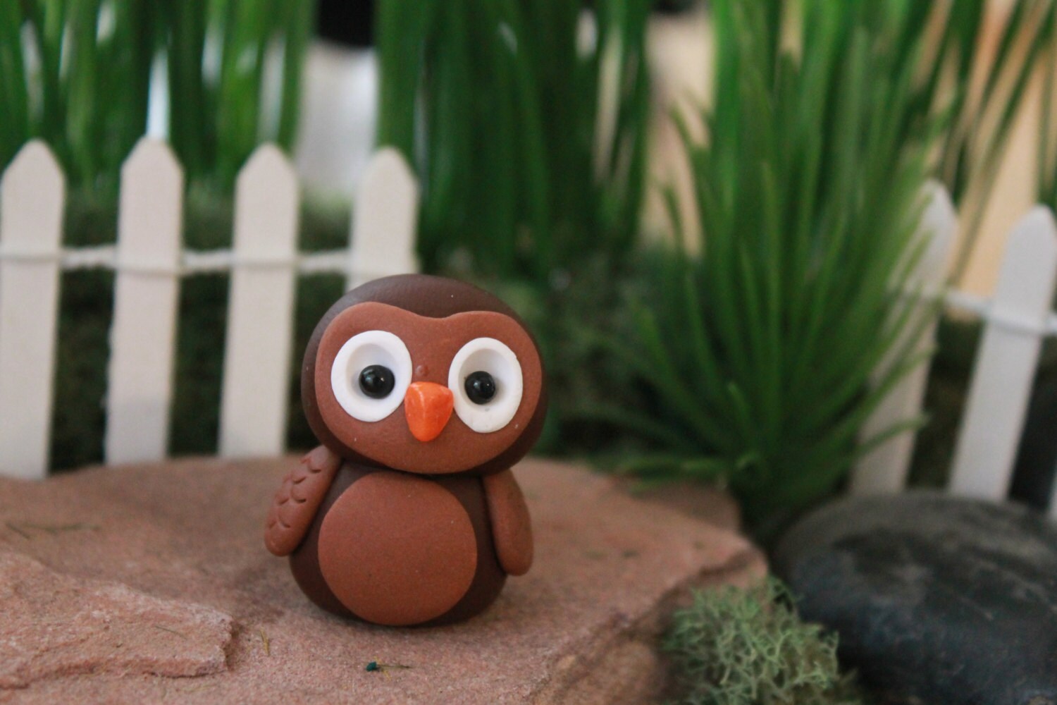 Polymer Clay Owl Miniature Owl Mini Clay Owl Fairy