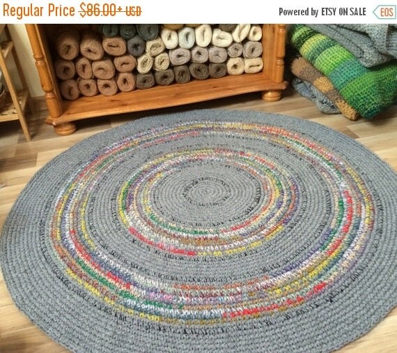 15% OFF MADE TO Order crochet round rug beautiful by balticfrog