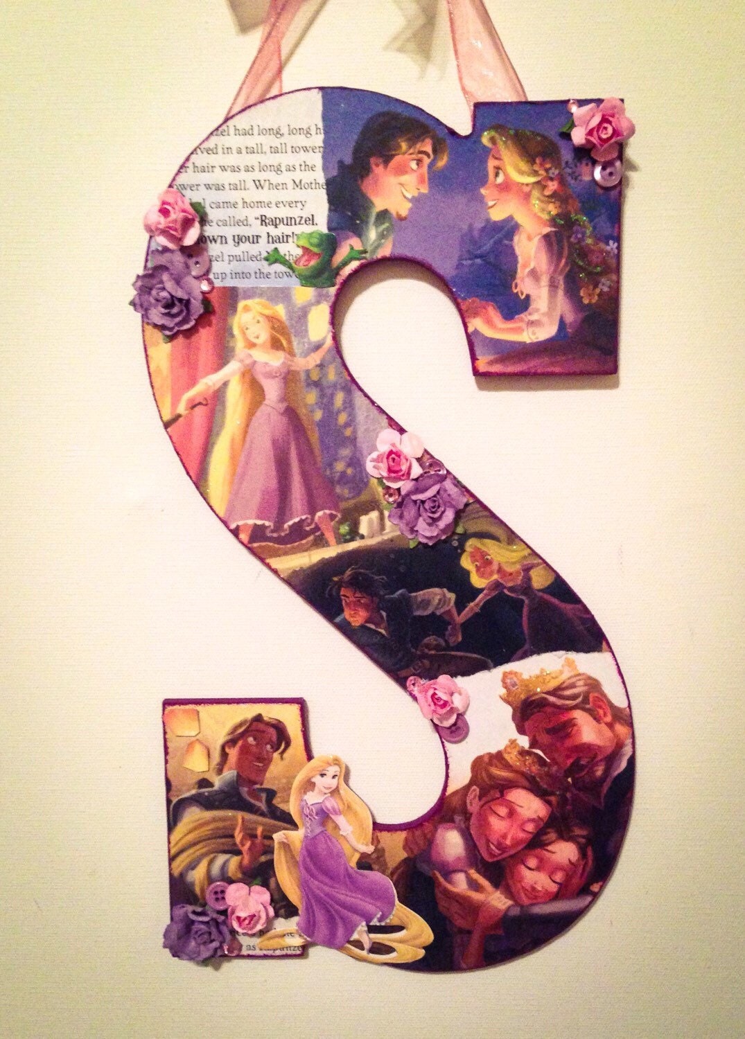 Any Rapunzel Letter from Tangled Disney Wooden by SpikaInteriors