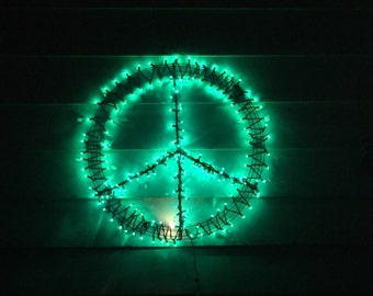 Lighted peace sign | Etsy