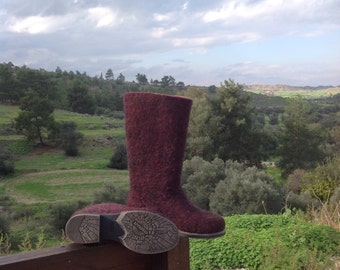 Handmade felt boots | Etsy
